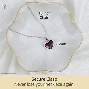 MAX + STONE Sterling Silver Elements Two Tone Heart Pendant Necklace, Antique Pink, 18"