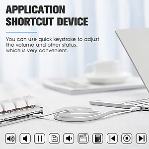 Ecarke Mini 4-Key OSU Keypad Hotswap One Handed Keypad Mechanical Gaming Keyboard,Can Self Programming Macro,with 1.5m USB-C Data Cable（Upgrade Cherry Shaft & RGB LED）
