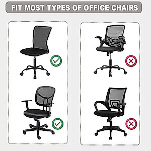 Deisy Dee Computer Office Chair Covers Pure Color Universal Chair Cover Stretch Rotating Chair Slipcovers Cover ONLY Chair Covers C098 (RoyalBlue)