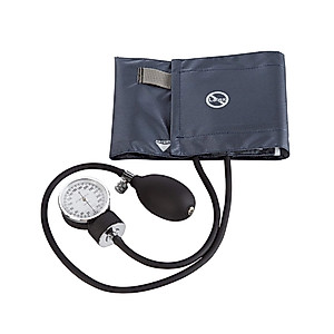 McKesson Aneroid Sphygmomanometer, Blood Pressure with Cuff, Navy, Adult Medium, 1 Count