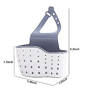 YYaaloa Sink Basket Sink Strainers Basket Kitchen Drain Shelf Sink Storage Holder (style 2- Beige)