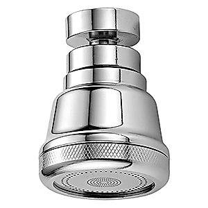 BQZONE Kitchen Faucet Sprayer Head For Replacement 360° Rotatable Faucet Swivel Adaptor Moveable Kitchen Tap Head High Pressure Booster Easy to Wash Dishes,Vegetables and Fruits(Solid Brass)