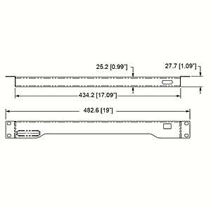 Penn Elcom 1U LED Multicolor + White Rack Mount Light for Studio, DJ RADM-23CW