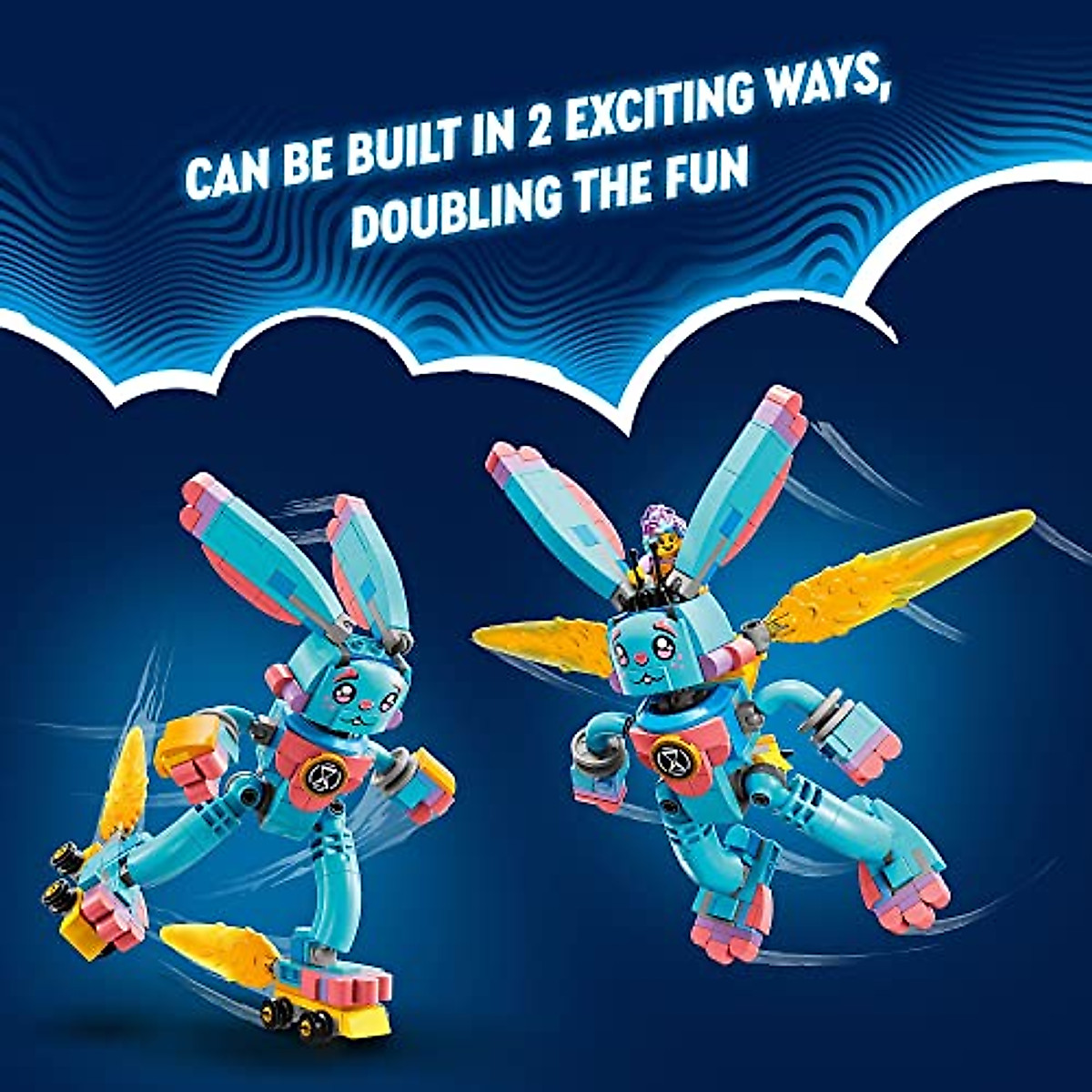 LEGO DREAMZzz Izzie and Bunchu The Bunny Building Toy Set, 2 Ways to Build Bunchu The Bunny, includes Grimspawn and Izzie Minifigures, Gift for Kids Ages 7 and Up, 71453