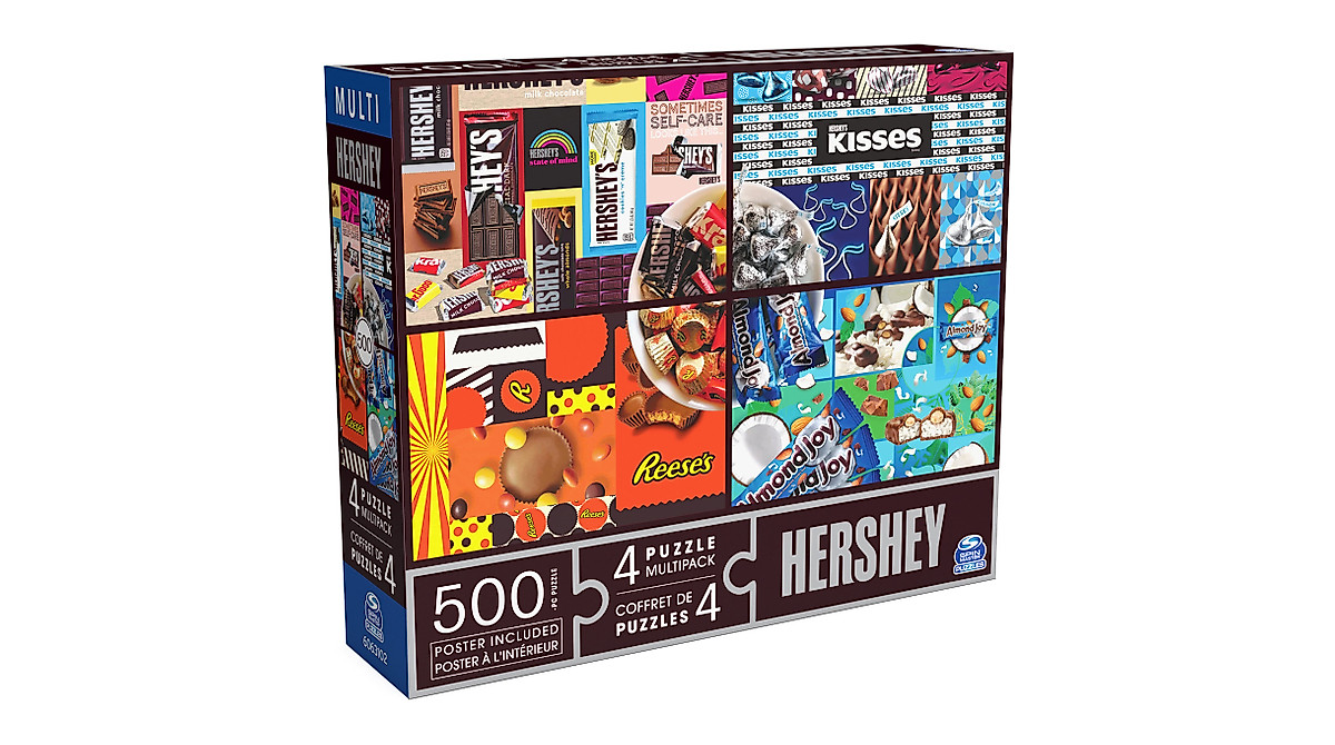Hershey's 4 Puzzle Multipack - Build Mega Chocolate Puzzle for All Ages