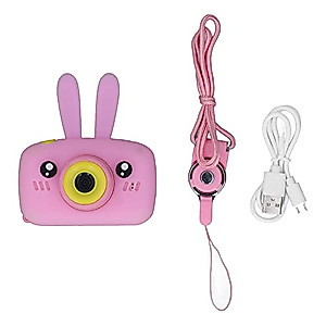 Tgoon Children Photo Camera, Portable MP3 Function Kids Camera Auto Focusing Built in Games for Playing(Pink)
