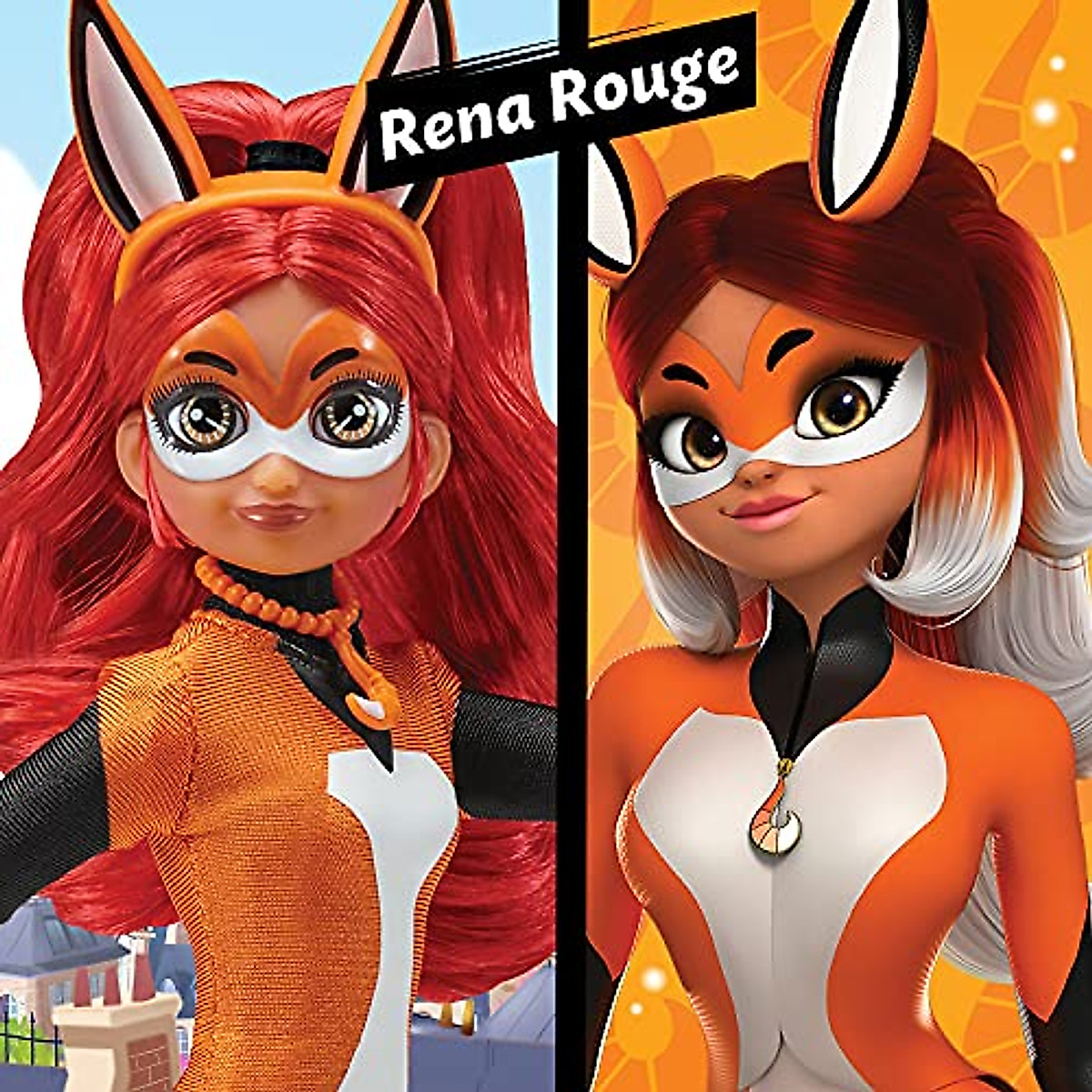 BANDAI Miraculous Ladybug and Cat Noir Toys Rena Rouge Fashion Doll | Articulated 26cm Rena Rouge Doll with Accessories Kwami | Alya Superhero Rena Rouge Figurine Dolls