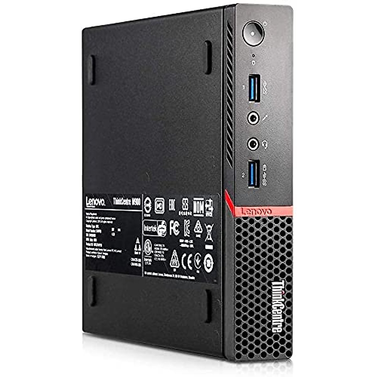 Lenovo ThinkCentre M900 Micro Desktop Computer PC, Intel Quad Core i5, 16GB RAM, 512GB SSD, Windows 10 Pro, Periphio Wireless Keyboard & Mouse (Renewed)