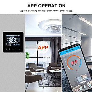 Smart Thermostat, Alexa Thermostats for home, LCD Touch-screen Programmable Thermostat with Water Heating, 3A Digital Temperature Controller for Home School Office Hotel