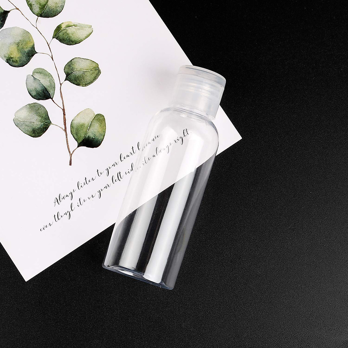 TRENDBOX 12 Pack Plastic Empty Bottles with Flip Cap for Shampoo, Lotions, Liquid Body Soap, Cream (2 oz / 60 ml)