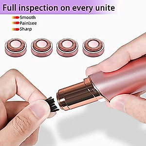 Facial Hair Remover Replacement Heads for Gen 1 Finishing Touch Flawless Facial Hair Removal Tool for Women,18K Gold-Plated Rose Gold 4 Count,First Generation by BECHY