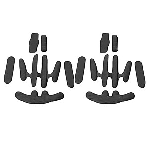 VBESTLIFE Cycling Helmet Sponge Pads Kit, 2 Sets Helmets Padding Kit with Hook and Loop Bike Helmet Lining for Electric Bike Riding(Black)