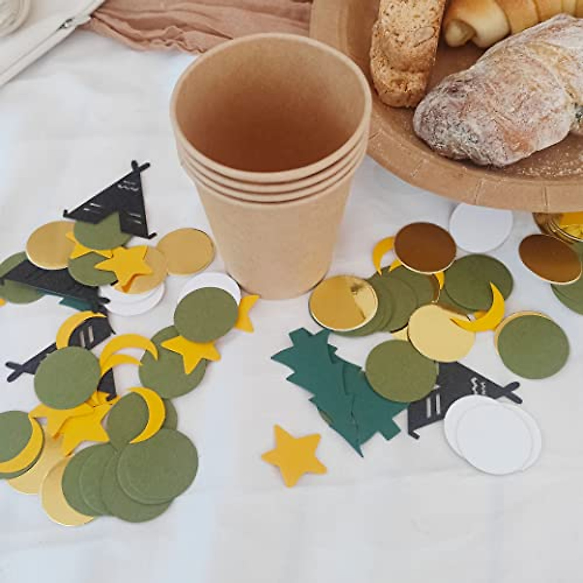 Happy Camping Confetti - Camping Explorer Party Decoration, Woodland Birthday Confetti, Little Explorer Confetti, One Happy Camper Birthday Photo Booth Props