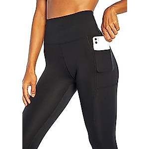 BALLY TOTAL FITNESS High Rise Pocket Ankle Legging, Black, Medium (FLL1000A)