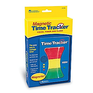 Learning Resources Magnetic Visual Time Tracker & Clock, Classroom Accessories, Teacher Aids, 3-Color Lighted Display, Visual & Audio Alarms, 7 x 1-1/2 x 5 in