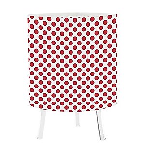5x7 Inch LED Desk Lamp - Light Red Dots Custom Canvas Printed Table Light 16 Colors - 5 Level Dimmer - 4 Lighting Effects - Rechargeable Light - Remote Control. by LampPix Made in The USA.