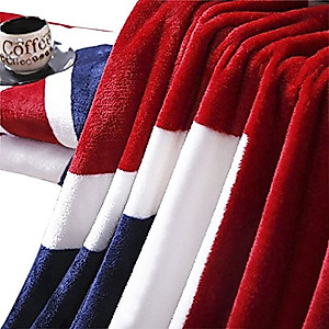 Soft Flannel Union Jack Fleece Blanket British Flag Bed Sofa Blanket Couch Cover Warm Air Conditioning Throw Comfy Throw Quilt Blanket Bedspread for Bedroom Living Rooms Oversized Travel Throw,59"x79"