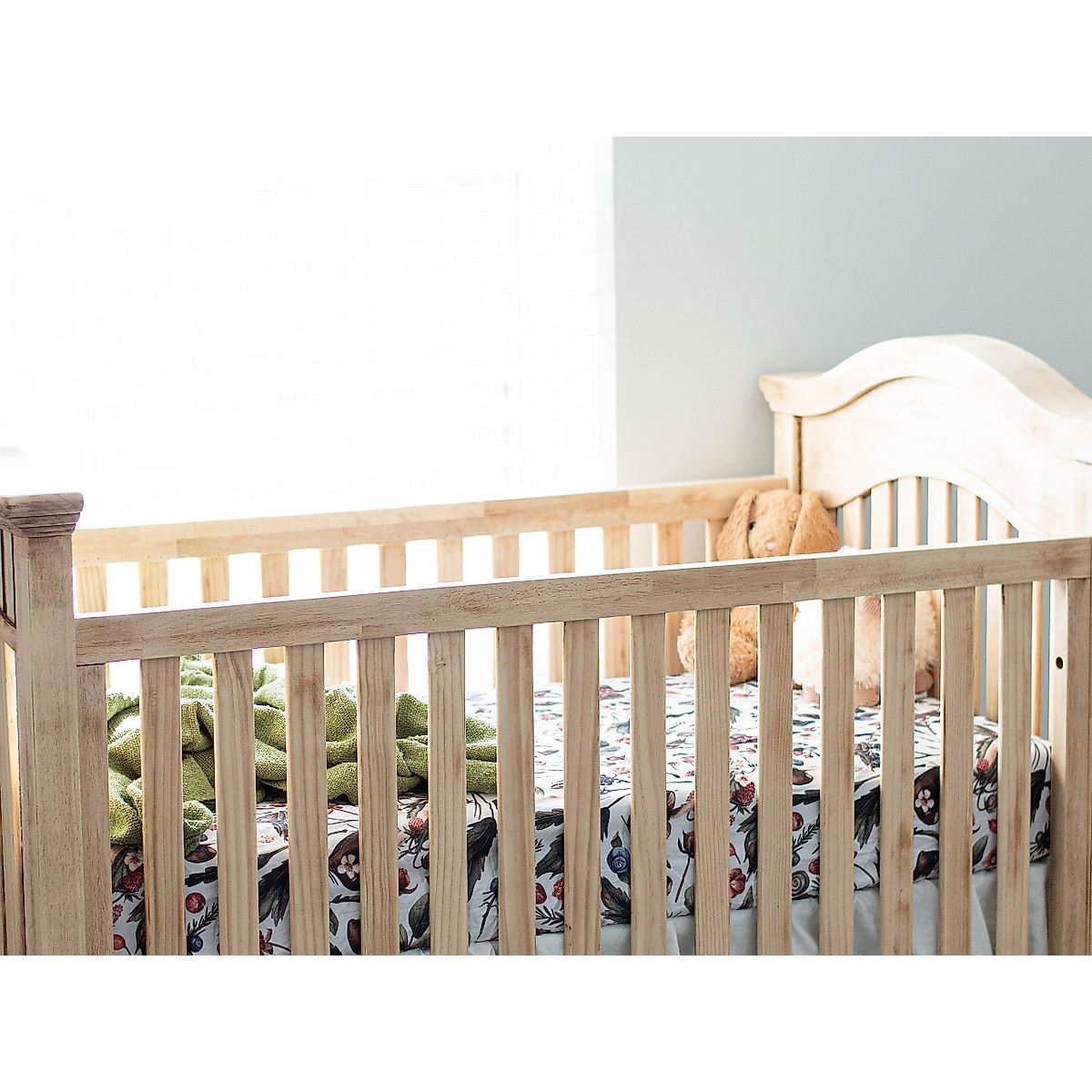 Wilder Twill Fitted Crib Sheet: Forest Berry Forage: 100% Natural Cotton Crib Sheets, Wild Nature, Soft and Breathable, Boys, Girls, Baby, Neutral, Easy Machine Washable, Forest Theme