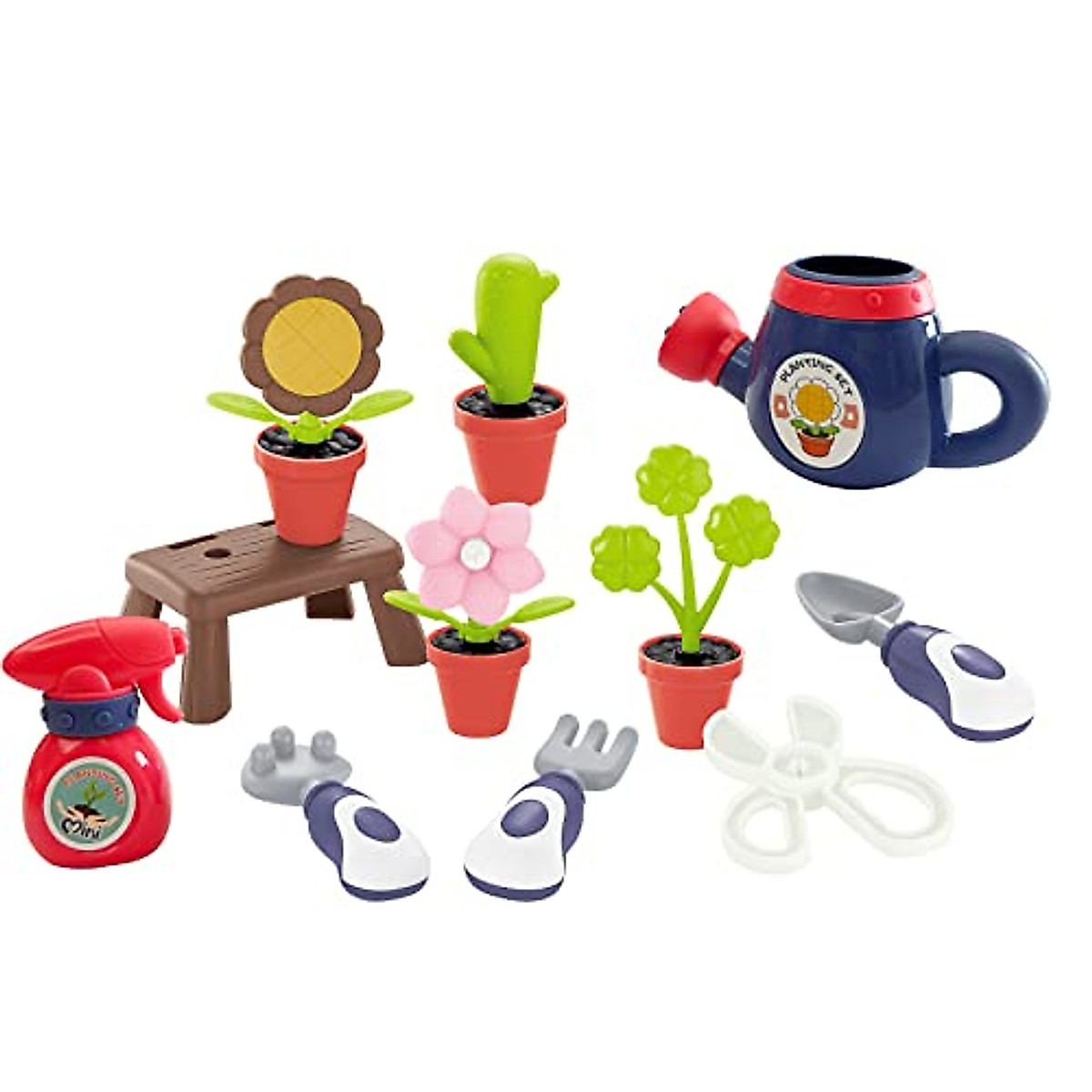 JS-Drhome Kid Gardening Set 11PCS Toddler Gardening Set , Ages 3+ Toddler Learning Toys, Preschool Garden Learning Toys.