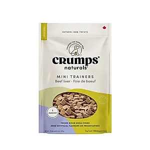 Crumps' Naturals Freeze Dried Beef Liver Mini Trainers, 3.7oz / 105g, Brown