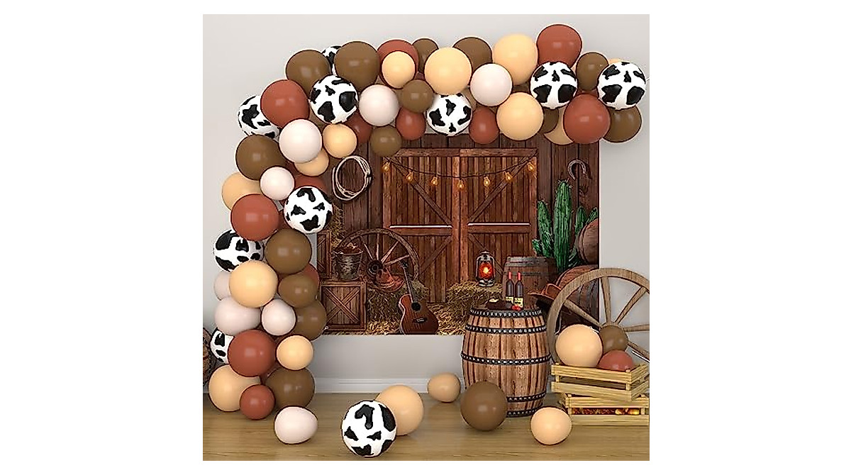 Wild West Cowboy Party Decorations & Balloon Arch Kit