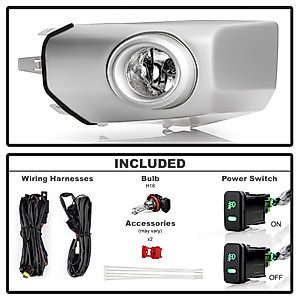 KEEKPO - For 2007-2014 Toyota FJ Cruiser Front Bumper Fog Lights Driving Lamps w/Switch Pair Set Replacement Left+Right