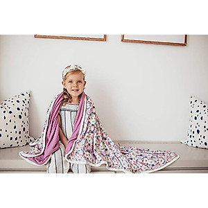 Copper Pearl Large Premium Knit Baby 3 Layer Stretchy Quilt Blanket Floral Morgan