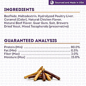 Treatly USA Beefhide Rolls 8-9" Dog Chew Treats - Chicken & Beef Flavor, 10 Count/1 Pack