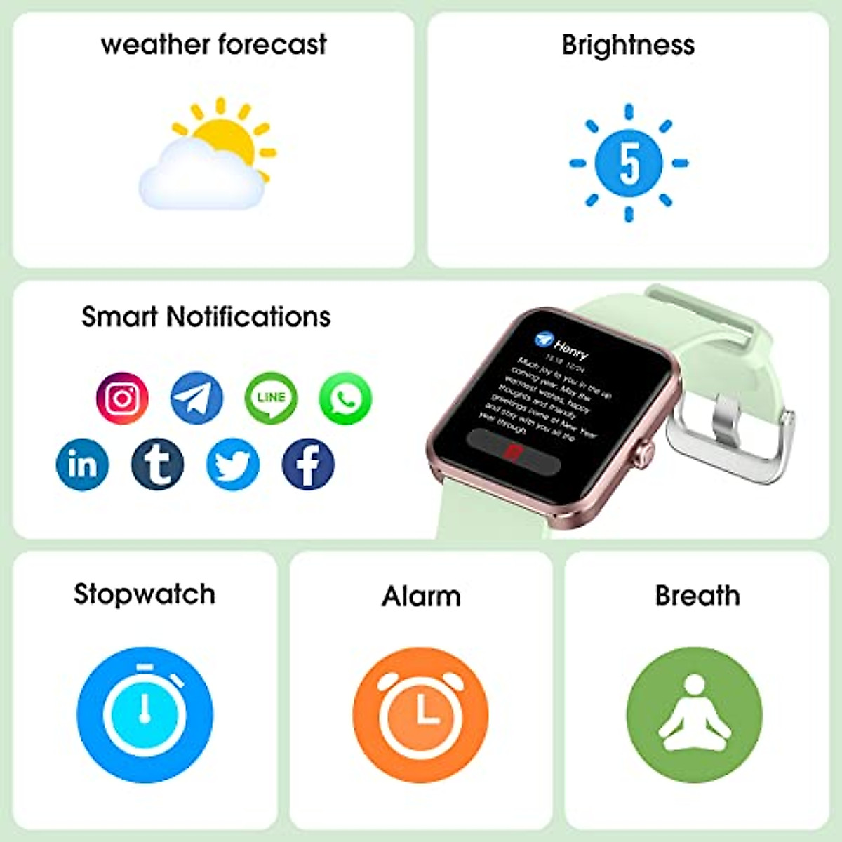 Pautios Smart Watch, Fitness Tracker Without Smartphone, Blood Oxygen Heart Rate and Sleep Monitor, IP68 Waterproof Pedometer Watch, 42mm Fitness Watch for Women Men, Step Counter