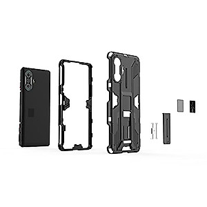 Compatible with Redmi K40 Gaming 5G Case,Shockproof Case Compatible with Xiaomi Redmi K40 Gaming 5G Case 2 in 1 Protective Cover Grey