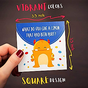 Party Profi Lunch Box Jokes for Kids - 60 Cute Inspirational and Motivational Thinking of You Notes Cards for Boys & Girls Lunchbox