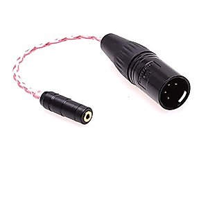 GAGACOCC Audio Adapter 4-pin XLR Male to 2.5mm Female TRRS Balanced Hi-end Silver Plated Cable Audio Adapter for Astell&Kern AK120II AK240 AK380 AK320 onkyo DP-X1 DP-X1A FIIO X5III XDP-300R