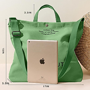Cengriella Women Canvas Tote Handbags-Casual Shoulder Work Bag Crossbody Top Handle Bag Cross-body Handbags