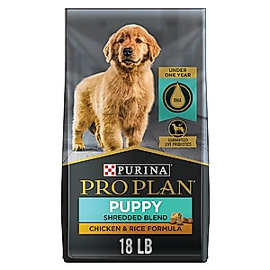 Purina Pro Plan High Protein Puppy Food Shredded Blend Chicken & Rice Formula - 18 lb. Bag