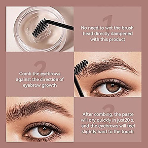 Carlos-CCC Natural 4D Eyebrow Soap, Brows Makeup Balm Cosmetics, Long Lasting Waterproof Brows Styling Soap for Women, 1 Count (Pack of 1)