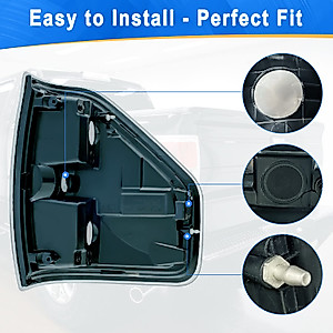 GORWARE Tail Light Assembly Pair of LH & RH Taillight Compatible with 2009-2014 Ford F-150 Pickup Truck Tail Light Rear Brake Lamp Left & Right Side W/Black Trim Red Lens Housing