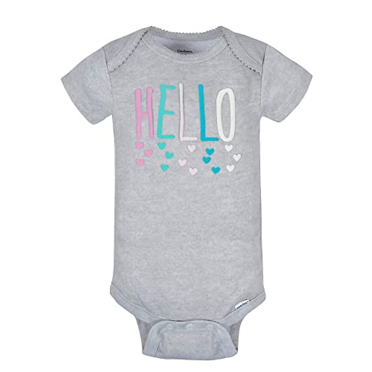 Gerber Baby 8-Pack Short Sleeve Onesies Bodysuits, Clouds, 0-3 Months