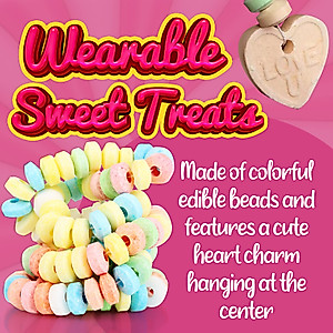 Fusion Select Color Candy Bracelet - Edible Candy Jewelry with Love Heart Charm - Sweet Treats for Kids Birthday, Party Favors, Pinata Filling - Individually Wrapped Fruit Flavor Snacks (1Box)