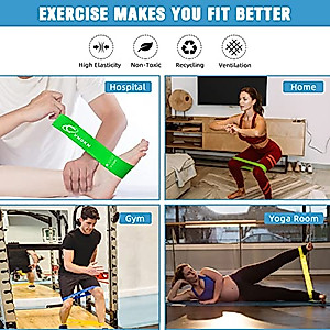 Resistance Bands for Working Out,Set of 5 Resistance Loop Exercise Bands,Elastic Workout Bands for Women and Man Home Gym Yoga Strength Training Exercise Equipment Essentials Fitness Accessories
