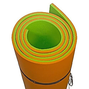 Rubber Dockie RD18OGT2 Floating Pad Foam Water Mat – 18 ft. x 6 ft., Green/Orange