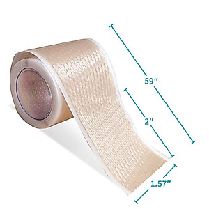 Dimora Silicone Medical Tape - Hypoallergenic First Aid Tapes with Easy Tear Design, Pain-Free Removal Surgical Tapes for Sensitive Skin, No Residue(1.6in x 59 in),1 Roll