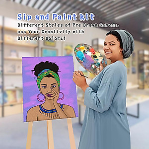 Pre Drawn for Painting for Adults - Ynedin10 Pack 8 * 10 Sip and Paint Canvas, Pre Drawn Canvas for Painting Adults Outdoor Parties Gifts, Sip and Paint kit for Adult's Date Night