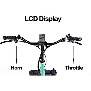 26" 48V 500W 13Ah Step-Thru/Step-Over Beach Cruiser Electric Bicycle City E-Bike Mountain Bike (Fit 5Ft 3in to 6Ft 8in) (Step Over Black)