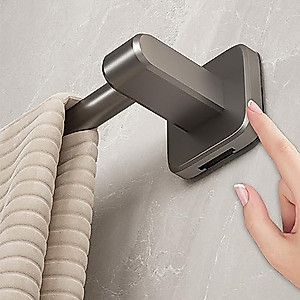 Bathroom Towel Bar, 19.69 Inch Towel Racks for Bathroom Wall Mounted, Heavy Duty Bath Hand Towel Holder Organizer, Modern Home Decor Towel Rod, Gray Single Bar (Gray)