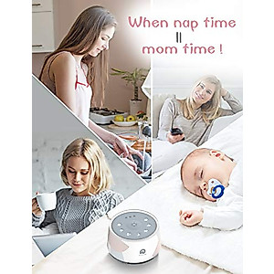 Dreamegg D1 Pro White Noise Sound Machine, 3-in-1 Baby Soother Sound Machine Separate Night Light, 29 HiFi Sounds, Noise Machine for Sleeping & Relaxation for Adults Baby Registry Gift (D1 Upgraded)