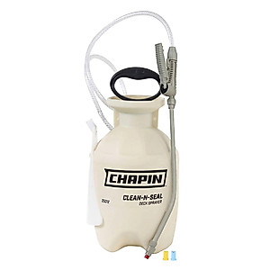 Chapin International 1-Gallon Seal Poly Sprayer for Deck Cleaners and Transparent Stains and Sealers Chapin 25012 Clean 'N, Yellow/Black