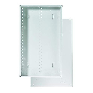 Legrand - OnQ 20 Inch Media Enclosure, 20 Gauge Cable Management Box, Cable Wall Cover with 2.5 Inch Opening for Wires, Recessed Media Box, Glossy White, EN2000, Alloy Steel