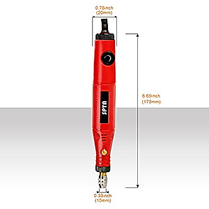 Electric Rotary Tool Kit, SPTA Mini Electric Grinder Set Mini Handle Electric Drill Grinding Engraving Pen Milling Trimming Polishing Drilling Cutting Engraving Tool 33Pcs Kit