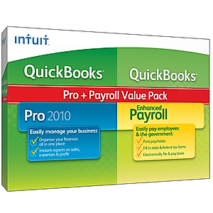 QuickBooks Pro w/Enhanced Payroll 1-3 Employees 2010 [OLD VERSION]