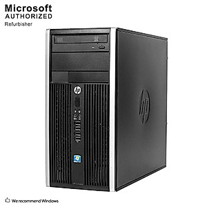 HP Desktop PC Computer Tower PRO 6300, Intel Quad Core i5-3570 3.8GHz, 8G DDR3, 500G, DVD, WiFi, BT, VGA, DP, Windows 10 Pro 64 Bit-Multi-Language Supports English/Spanish/French(Renewed)